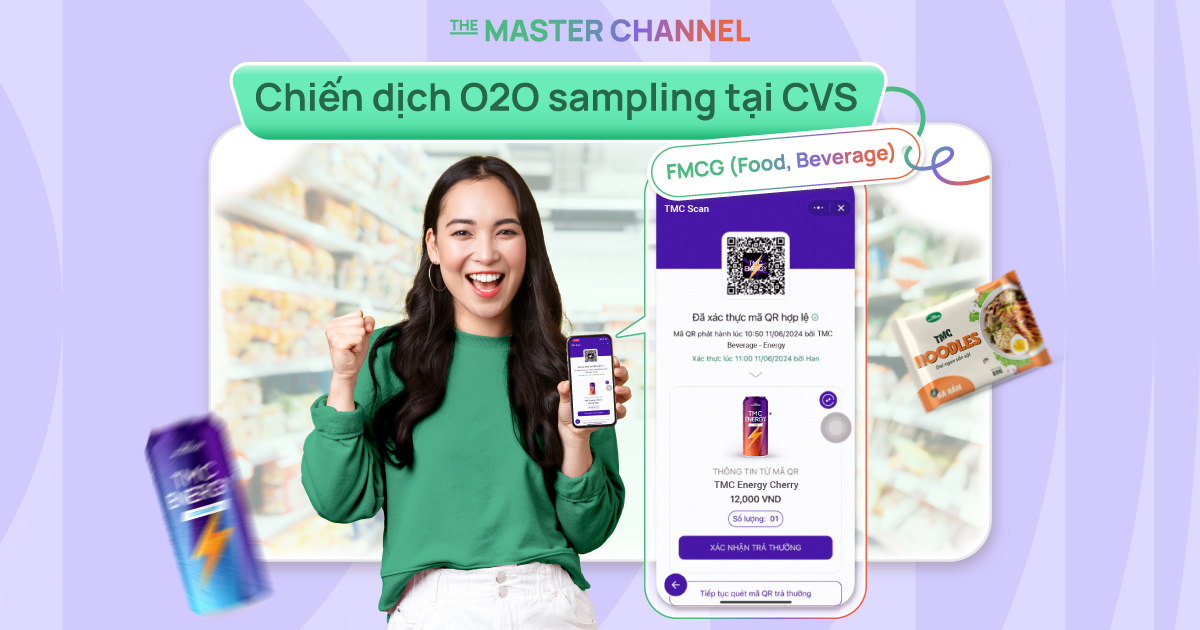 Chiến lược O2O Sampling với chuỗi CVS và The Master Channel cho FMCG (Food, Beverage)